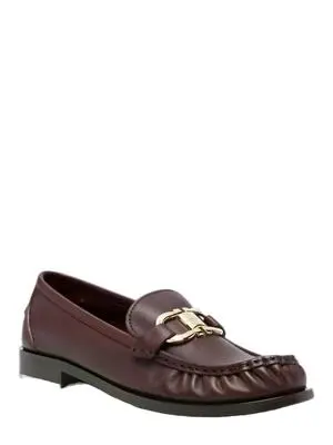 FERRAGAMO Gancini-plaque Loafers - Red