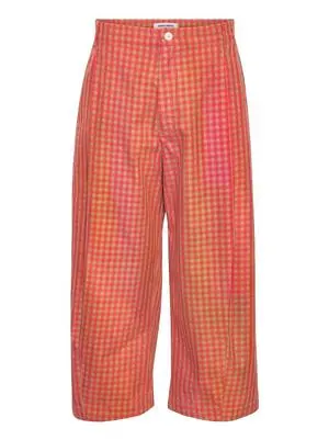 Henrik Vibskov Open Dart Checked Trousers - Red