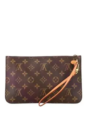 LOUIS VUITTON Neverfull Pochette Monogram Canvas Large Pouch - Brown