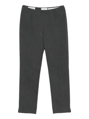Peserico Split-hem Cropped Trousers - Grey