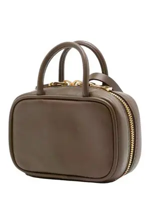 Miu Miu 2010-2026 Micro Calfskin Softy Beau Bag Satchel - Brown