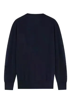 SEVEN GAUGE Button-fastening Serafino Sweater - Blue