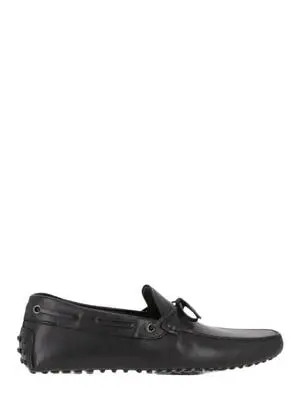 TOD'S Bow-detail Leather Loafers - Black