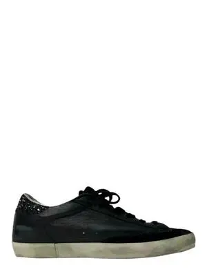 GOLDEN GOOSE Super-star Glitter Sneakers - Black