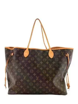 LOUIS VUITTON Neverfull Monogram Canvas Gm Tote Bag - Brown
