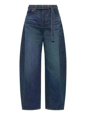 Sacai Barrel Panelled Jeans - Blue