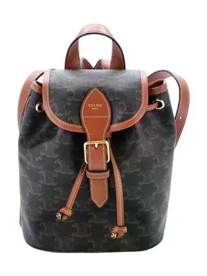 Celine Folco Triomphe Coated Canvas Mini Backpack - Brown