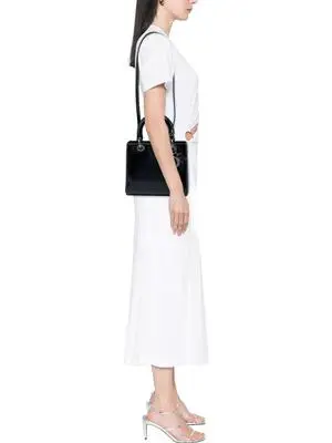 Dior 2013 Medium Patent Lady Dior Satchel Black