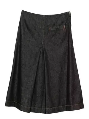 SEMICOUTURE Belted Midi Skirt - Black