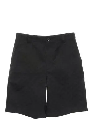 Gucci Logo Pattern Denim Shorts - Black