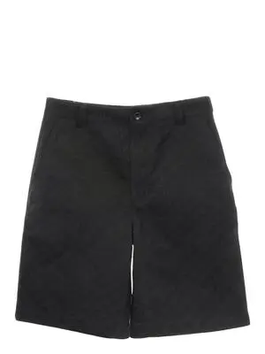 Gucci Logo Pattern Denim Shorts - Black