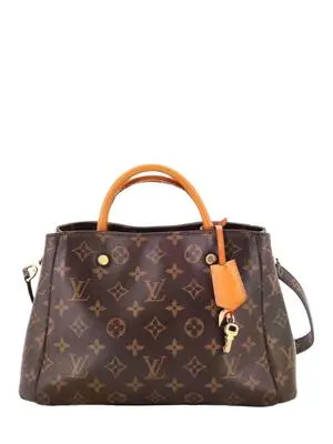 LOUIS VUITTON Montaigne Handbag Monogram Canvas Bb Satchel - Brown