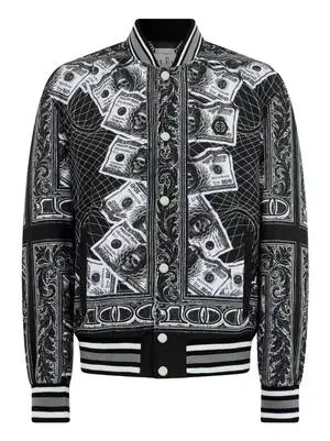 Philipp Plein Skull-print Bomber Jacket - Black