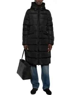 Moncler Quilted Hooded Coat - Black