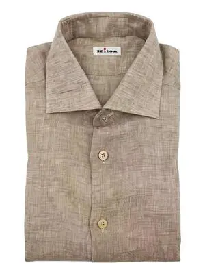 Kiton Mélange-effect Button-up Shirt - Neutrals