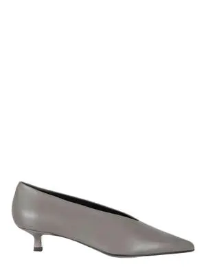 AeydĒ Clara Pointed-toe Leather Kitten-heel Pumps - Neutrals