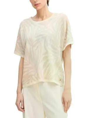 Joseph Ribkoff Palm-leaf Top - Neutrals