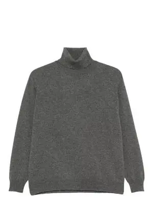 Brunello Cucinelli Roll-neck Cashmere Knit Grey
