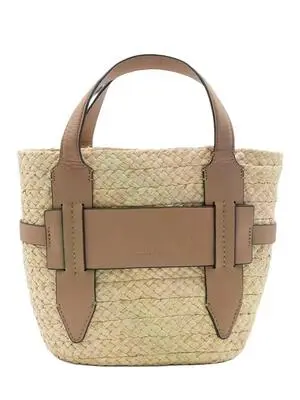 Helen Kaminski Lipari S Woven Leather-trim Tote Bag - Neutrals