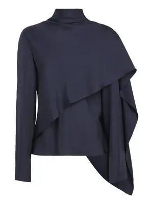 RÓHE Silk Foulard Top - Navy