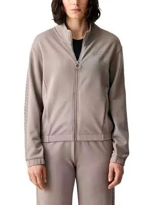 EA7 Logo-print Zip-up Jacket - Grey