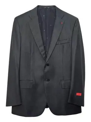 Isaia Textured Two-button Blazer - Grey