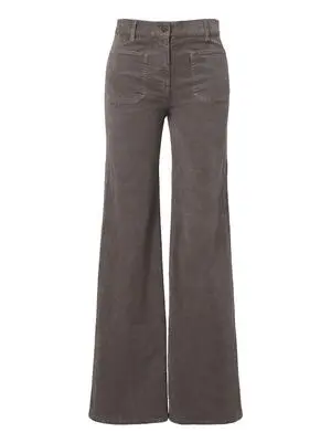 NILI LOTAN Florence Corduroy Wide-leg Pants - Grey