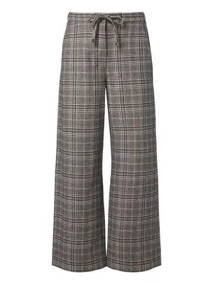 Max Mara Checked Virgin Wool Wide-leg Pants - Multicoloured