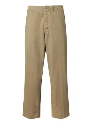 A.PRESSE Vintage Cotton Chinos - Beige