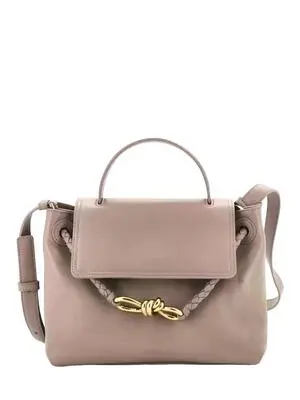 Bottega Veneta Ciao Ciao Top Handle Bag Leather With Intrecciato Detail Small Satchel - Grey