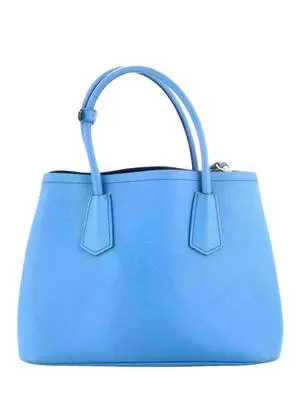 Prada Saffiano Leather Tote Bag - Blue