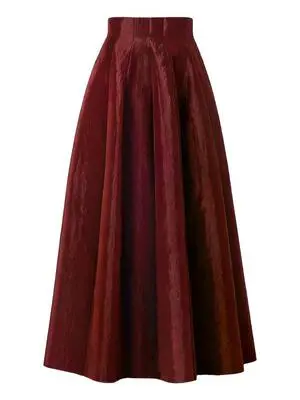 Alberta Ferretti High-waisted Full Maxi Skirt - Red