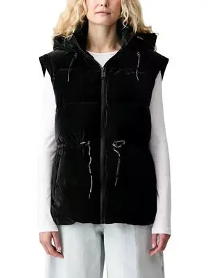 Karl Lagerfeld Hooded Padded Gilet - Black