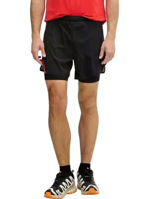 LA SPORTIVA Flow 5 Logo-print Layered Shorts - Black