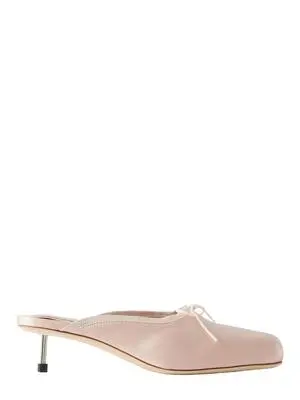 Simone Rocha Pointe Bow-detailed Satin Pumps - Pink