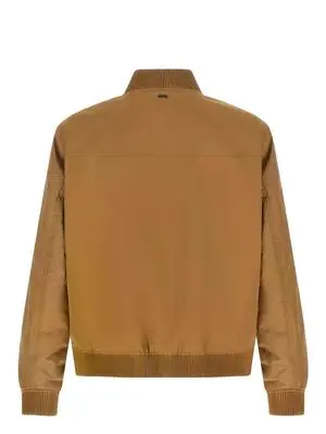 BOSS Water-repellent Jacket With Monogram-pattern Sleeves - Neutrals