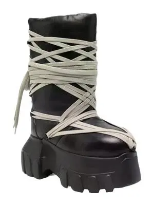 Rick Owens Megalace Lunar Mega Tractor Boots - Black
