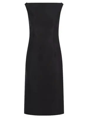 Balenciaga Off-shoulder Midi Dress - Black