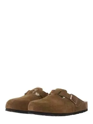 BIRKENSTOCK Boston Shearling Mules - Brown