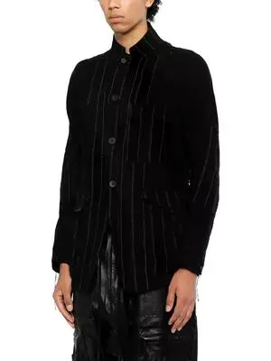 D HYGEN Striped Blazer - Black