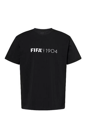 FIFA 1904 Logo-print Uniform Cotton T-shirt - Black