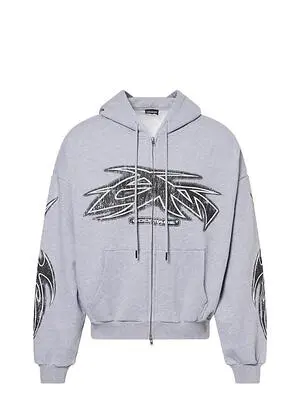 GODMADE Vivid Logo-print Cotton Hoodie - Grey