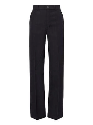 Rick Owens Wide-leg Work Wool Trousers - Black