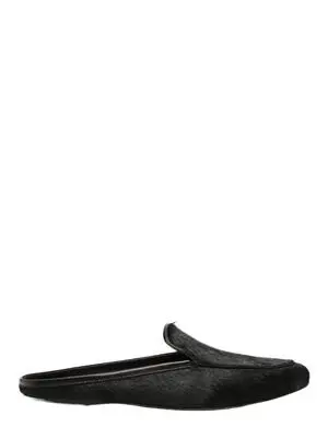 FORTE_FORTE Ponyskin Loafers - Black