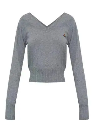 VIVIENNE WESTWOOD Beatrice V-neck Sweater - Grey
