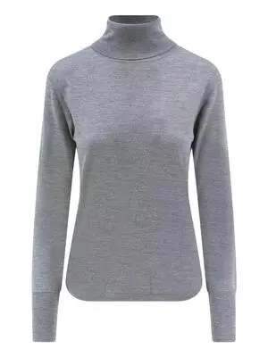 Aspesi Fine Knit Roll Neck Top - Grey