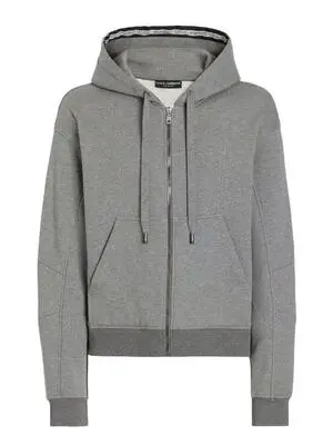 Dolce & Gabbana Cotton Hooded Sweatshirt - Grey