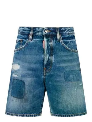 Dsquared2 The Worker Clean Jean Shorts - Blue