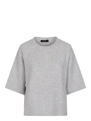 Fabiana Filippi Sequin-embellished Wool Sweater - Grey