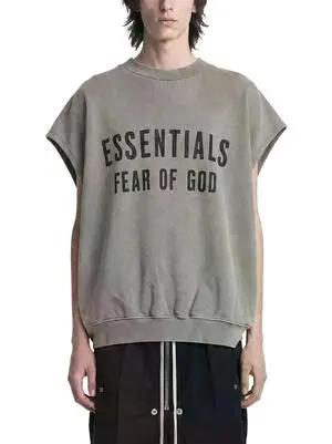 Fear Of God Relaxed Fleece Cutoff Sweatshirt - Grey